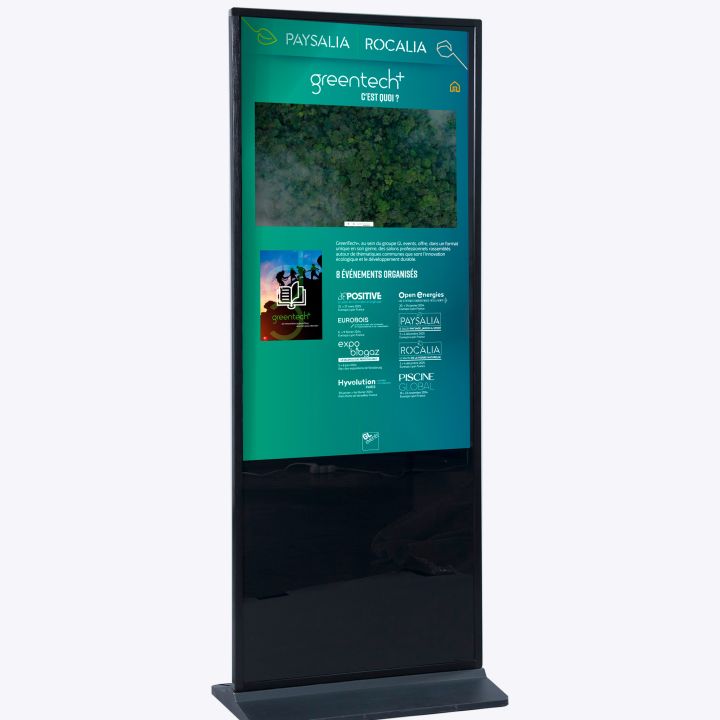 Totem 55 tactile slim 4K - location audiovisuel